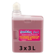 Sunkist Raspberry Lemonade 11% Frozen Concentrate, 5+1, 3L (Pack of 3)